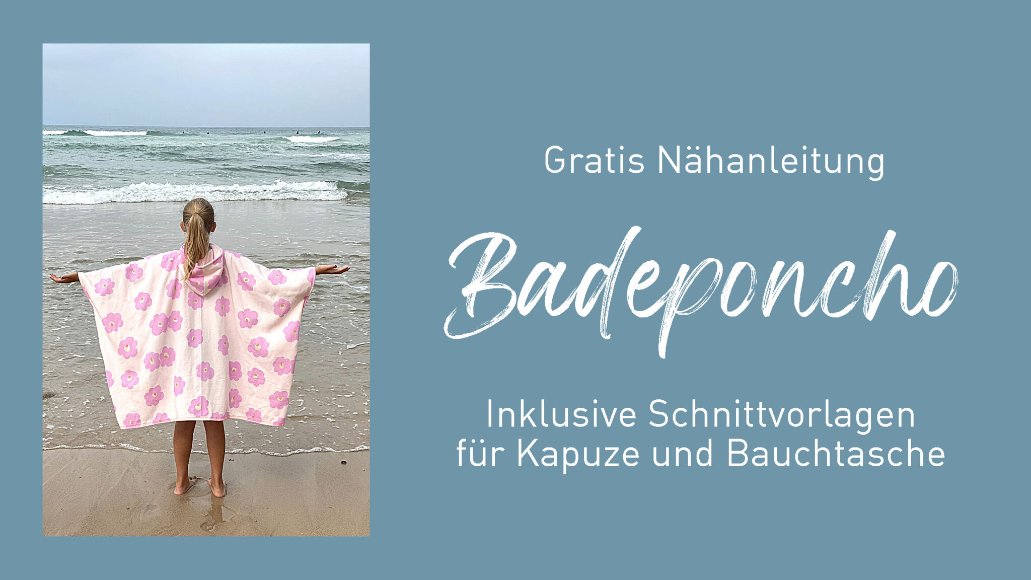 Tutorial: Kinder Badeponcho für Strand, Schwimmbad und daheim ...